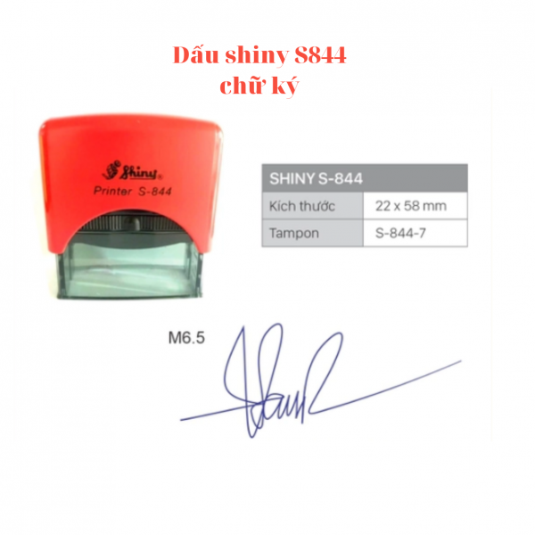 Dấu Shiny S844 chữ ký | VPP Khánh Ngọc