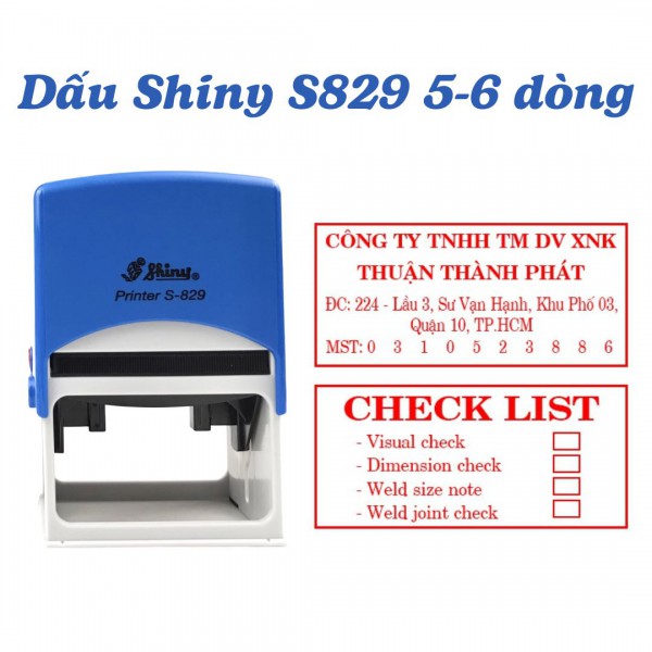 Dấu Shiny S829 5-6 dòng | VPP Khánh Ngọc