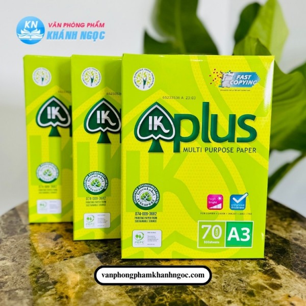 Giấy IK Plus A3 70gsm | VPP Khánh Ngọc
