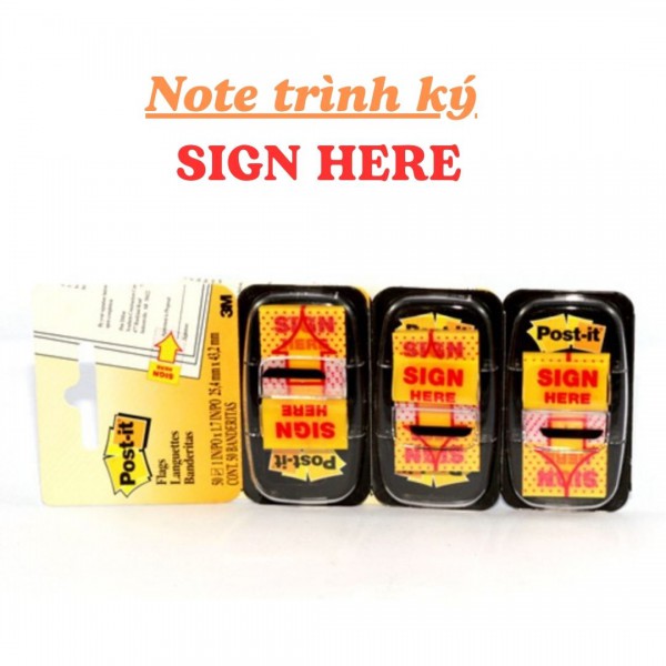 Giấy note trình ký Sign here | VPP Khánh Ngọc
