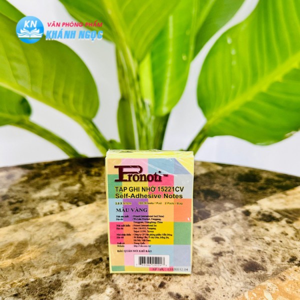 Giấy note vàng 3x2 Pronoti | VPP Khánh Ngọc